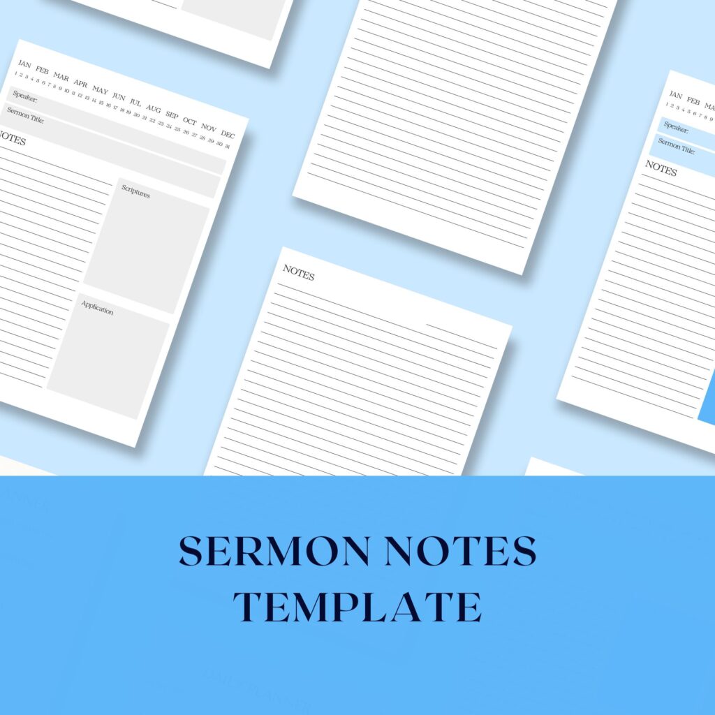 Sermon Notes Printable Template